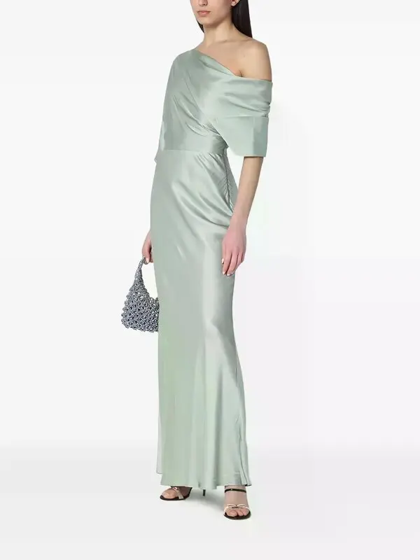 MALINA Off-shoulder Satin Gown