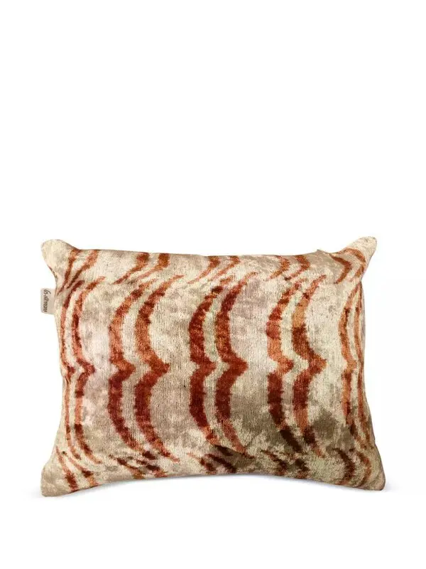 LES-OTTOMANS Silk Velvet Cushion - Neutrals
