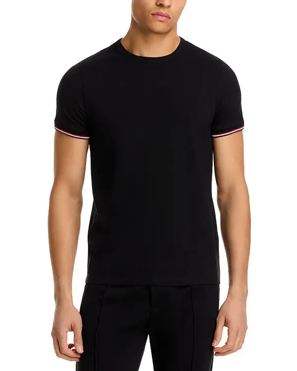 Moncler Slim Fit Short Sleeve Tee - Black