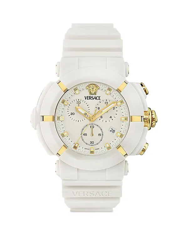 Versace Real Active Chronograph, 45mm - White