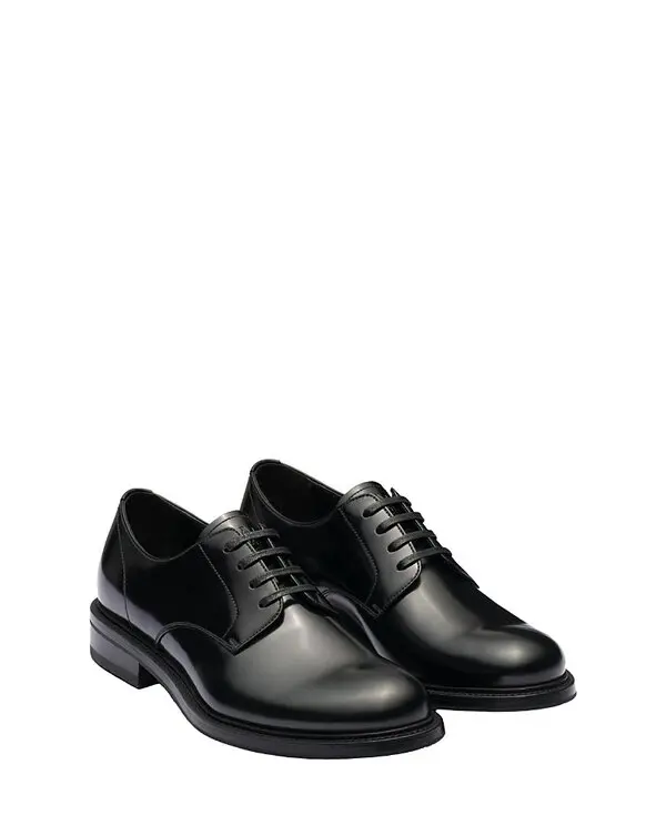 Prada Brushed Leather Lace-up Shoes