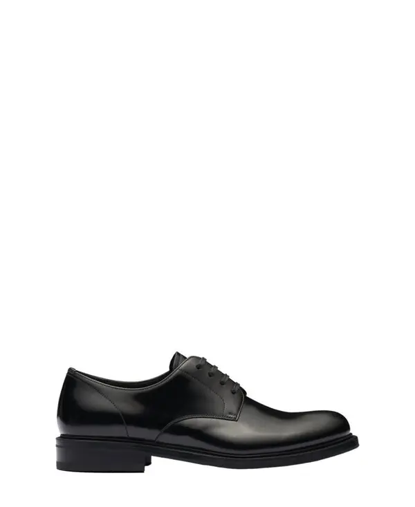 Prada Brushed Leather Lace-up Shoes
