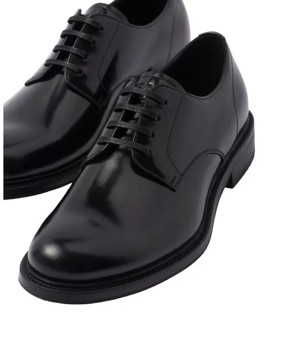 Prada Brushed Leather Lace-up Shoes