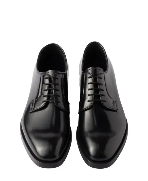 Prada Brushed Leather Lace-up Shoes