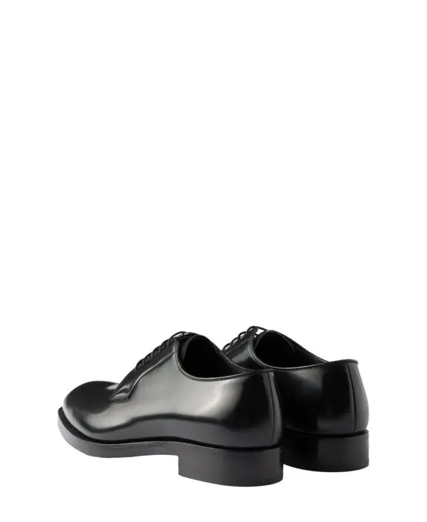 Prada Brushed Leather Lace-up Shoes