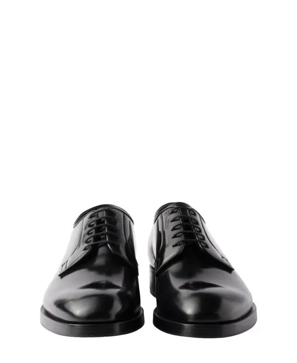 Prada Brushed Leather Lace-up Shoes