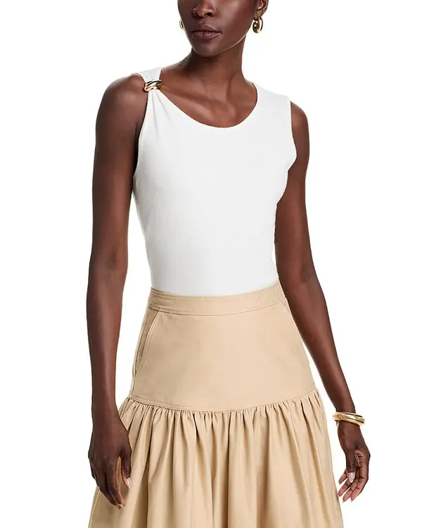 SIONI Embellished Top - Eggshell