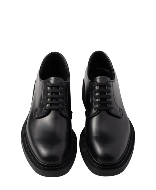 Prada Brushed Leather Derby Shoes