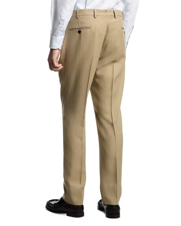 Emporio Armani Flat Front Trousers - Tan