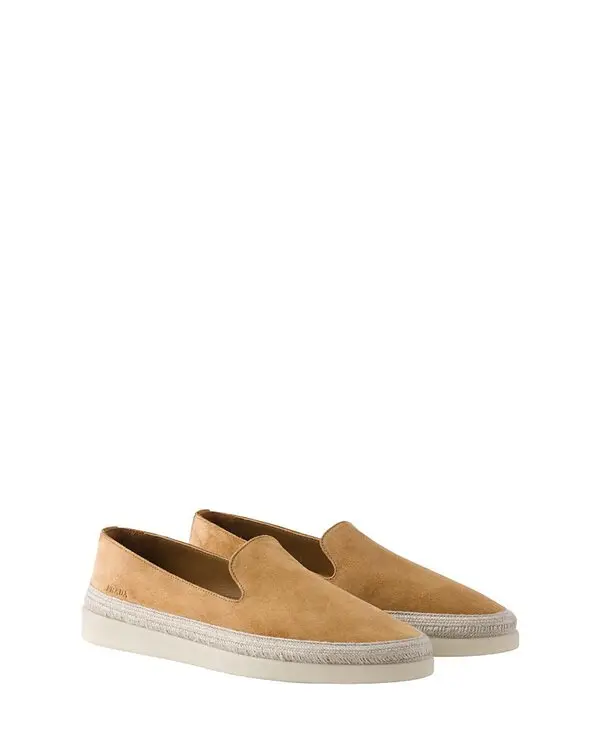 Prada Suede Loafers - Brown