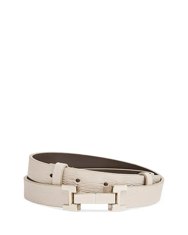 REISS Hayley Square Hinge Belt - Stone