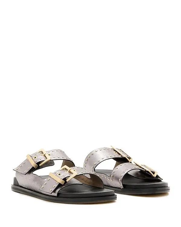ALLSAINTS Magda Studded Sandals - Silver