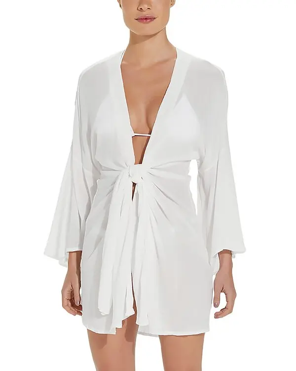 VIX PAULA HERMANNY Perola Caftan Swim Cover-up - White