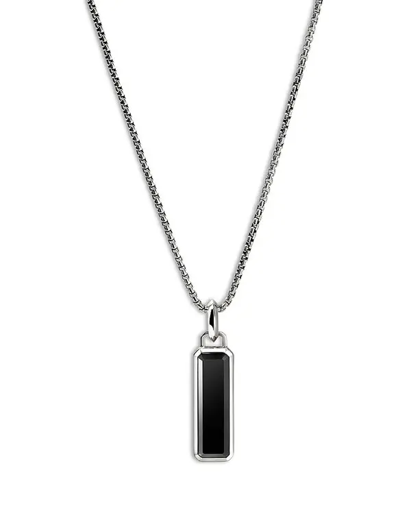 John Hardy Sterling Modern Talisman Onyx Pendant Necklace - Silver