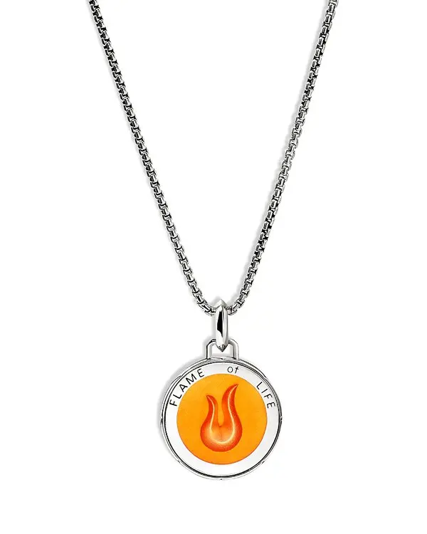 John Hardy Sterling Modern Talisman Enamel Pendant Necklace - Silver
