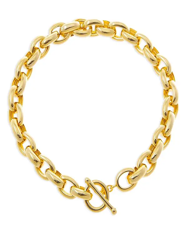BY ADINA EDEN Chain Link Toggle Bracelet - Gold