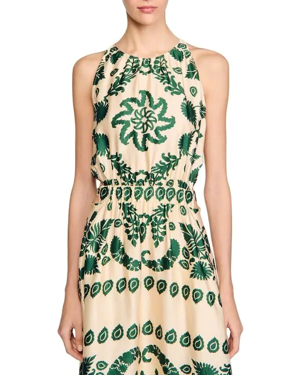 Sandro Cutout Maxi Dress