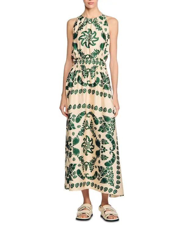 Sandro Cutout Maxi Dress