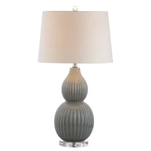JONATHAN Y Thatcher 28.25" Contemporary Transitional Ceramic Led Table Lamp - Gray