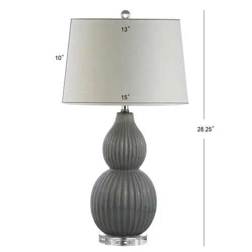 JONATHAN Y Thatcher 28.25" Contemporary Transitional Ceramic Led Table Lamp - Gray