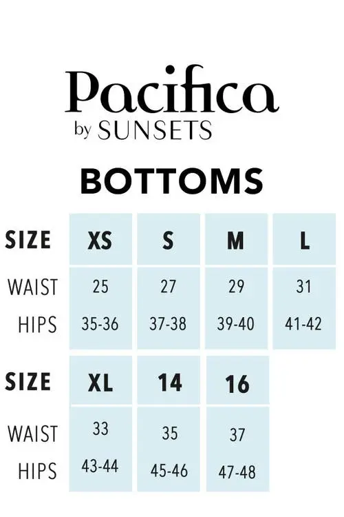 PACIFICA BY SUNSETS Hannah High Waist Bikini Bottom - Black Pacifica