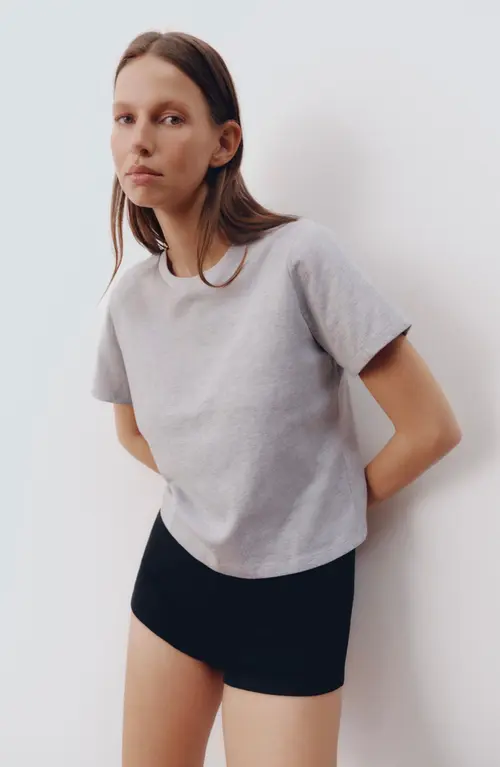 ALL MY LOVE Hunter Boxy T-shirt - Light Heather Grey