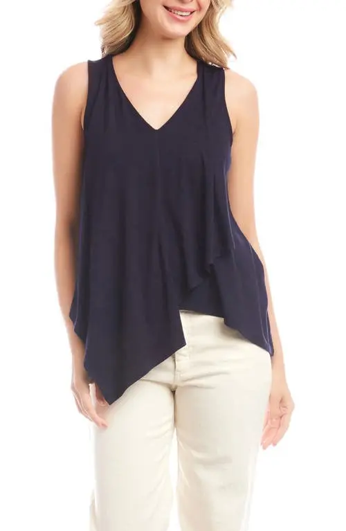 Karen Kane Drape Layered Asymmetric Tank