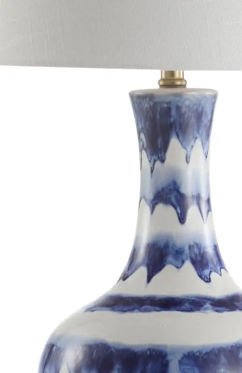 JONATHAN Y Tucker 30.5" Ceramic/metal Led Table Lamp - Blue/white