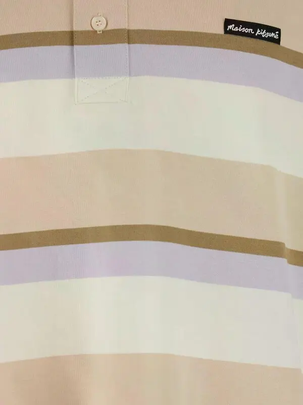Maison Kitsuné Striped Polo Shirt