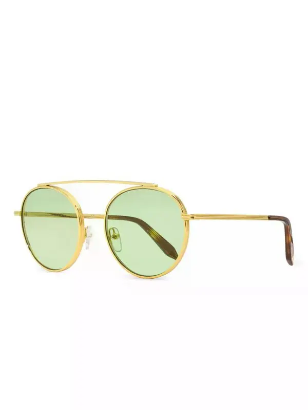 Victoria Beckham Round-Frame Sunglasses - Gold | Editorialist display picture 2