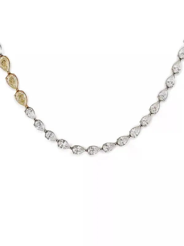 JEWELS AFICIONADO 18kt White Gold Diamond Rivière Tennis Necklace - Silver