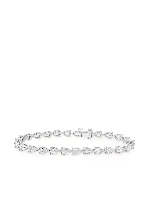 JEWELS AFICIONADO 18k White Gold Diamond Tennis Bracelet - Silver