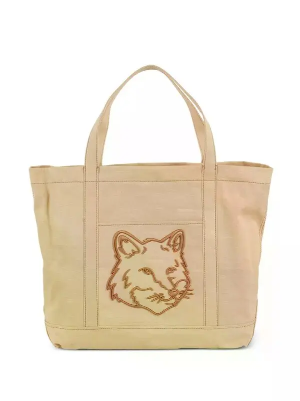 Maison Kitsuné Logo-embroidered Tote Bag