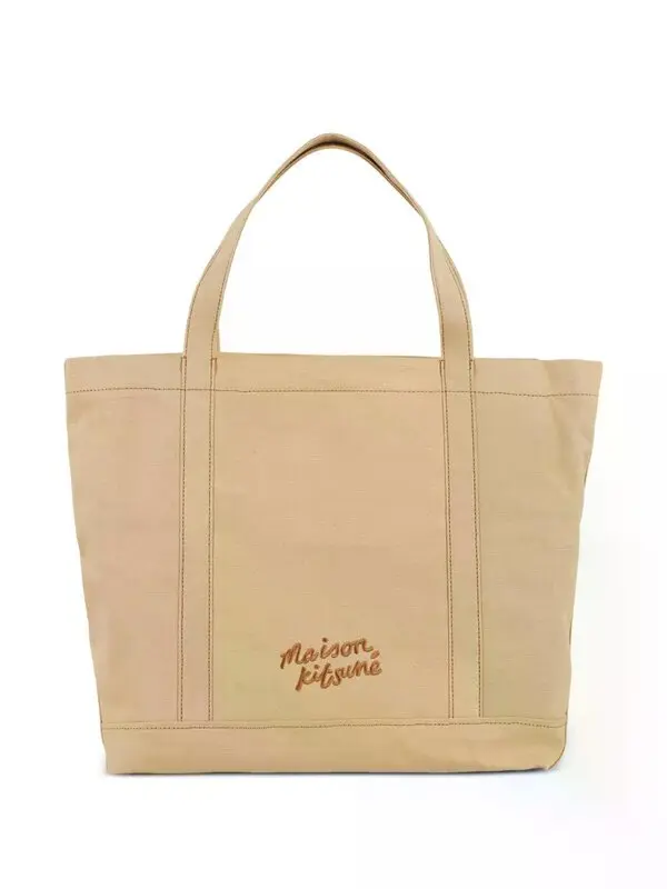 Maison Kitsuné Logo-embroidered Tote Bag
