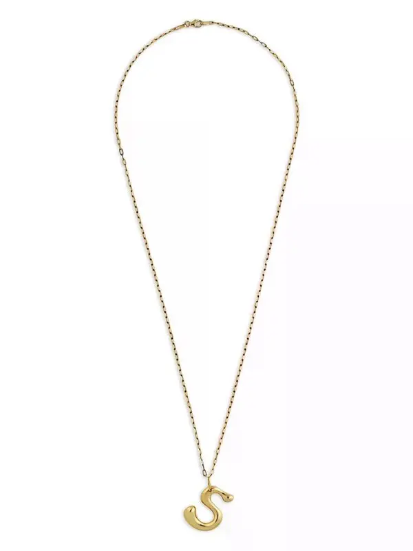 JEWELS AFICIONADO 14k Yellow S-pendant Necklace - Gold