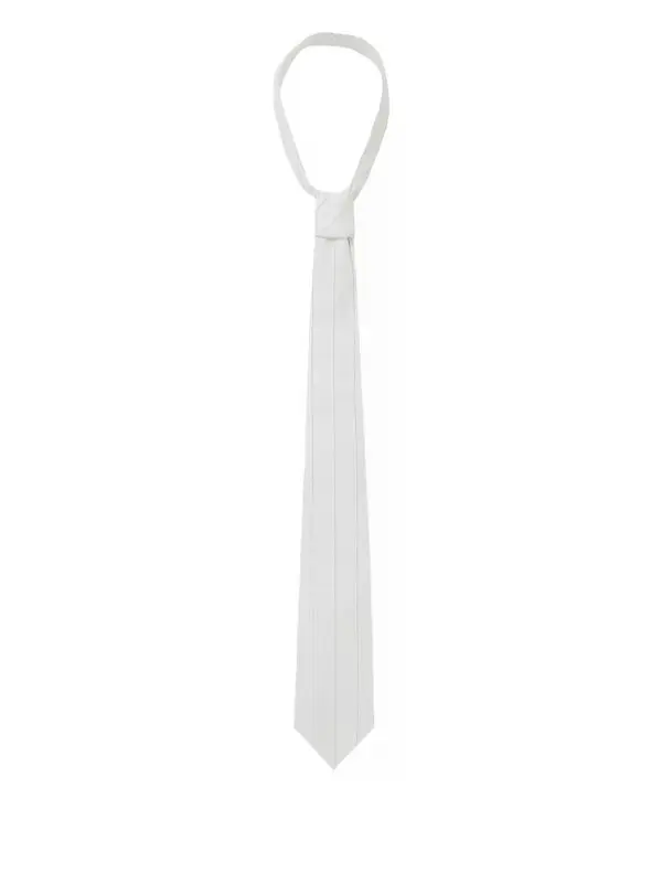 1989 STUDIO Striped Neck Tie - White