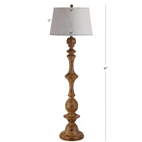 JONATHAN Y Taylor 67" Rustic Farmhouse Resin Led Floor Lamp