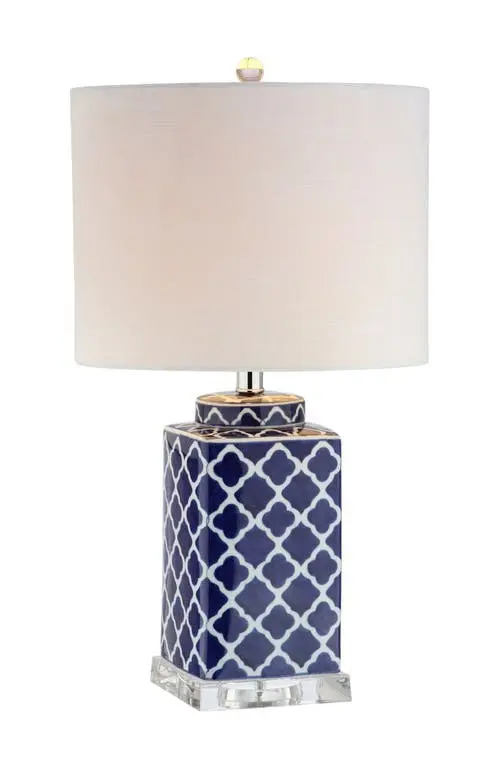JONATHAN Y Clarke 23" Chinoiserie Led Table Lamp - Blue/white