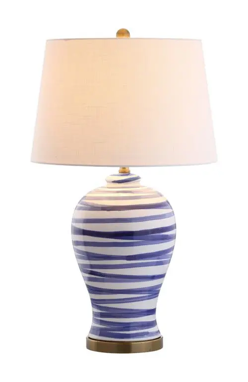JONATHAN Y Joelie 29" Ceramic Led Table Lamp - Blue/white