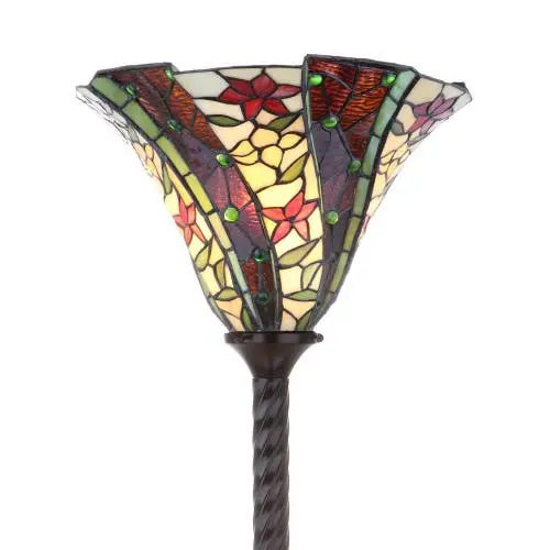 JONATHAN Y Williams Tiffany-style 71" Torchiere Led Floor Lamp