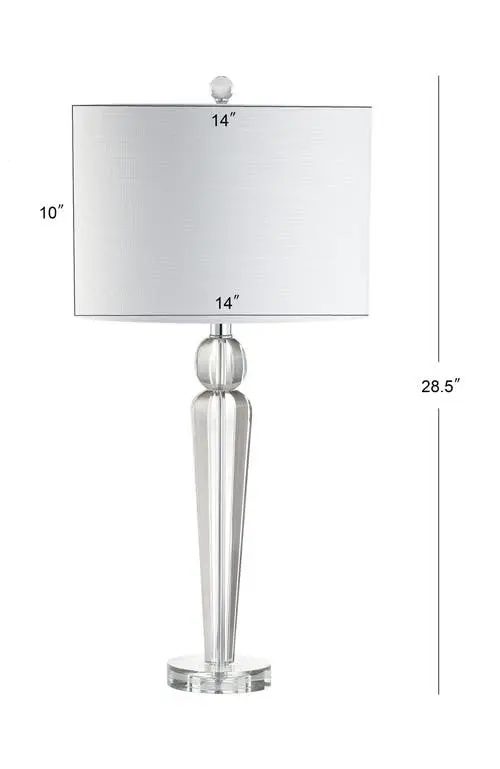 JONATHAN Y Elizabeth 28.5" Crystal Led Table Lamp