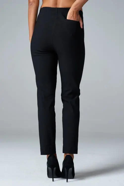 FRANNE GOLDE Slim Ankle Pant - Black