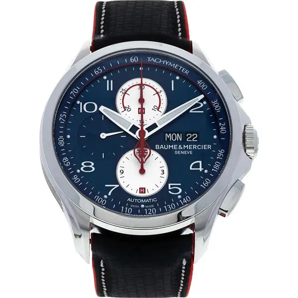 WATCHFINDER & CO. Baume & Mercier Clifton Automatic Chronograph Watch - Blue