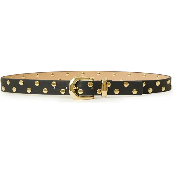 B-low The Belt Juniper Studded Leather Belt - Black Gold