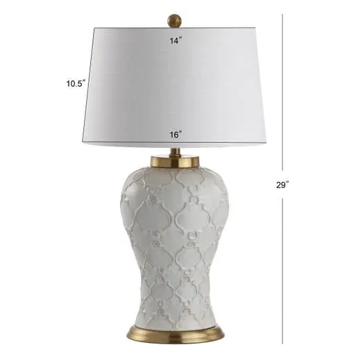 JONATHAN Y Arthur 29" Ceramic Led Table Lamp