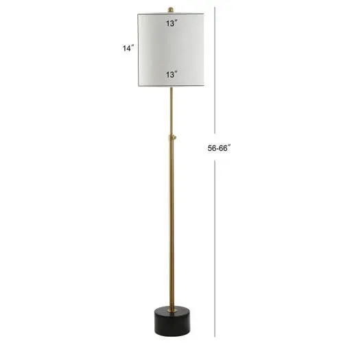 JONATHAN Y Crosby 66" Adjustable Height Metal Led Floor Lamp