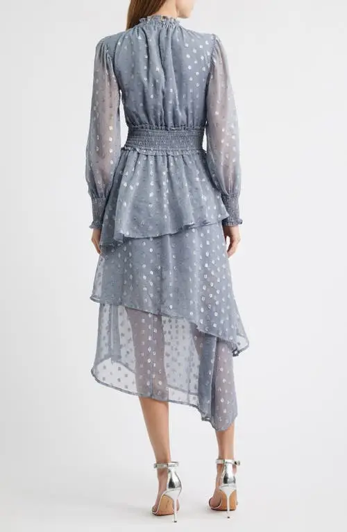 LIPSY Metallic Long Sleeve Midi Dress