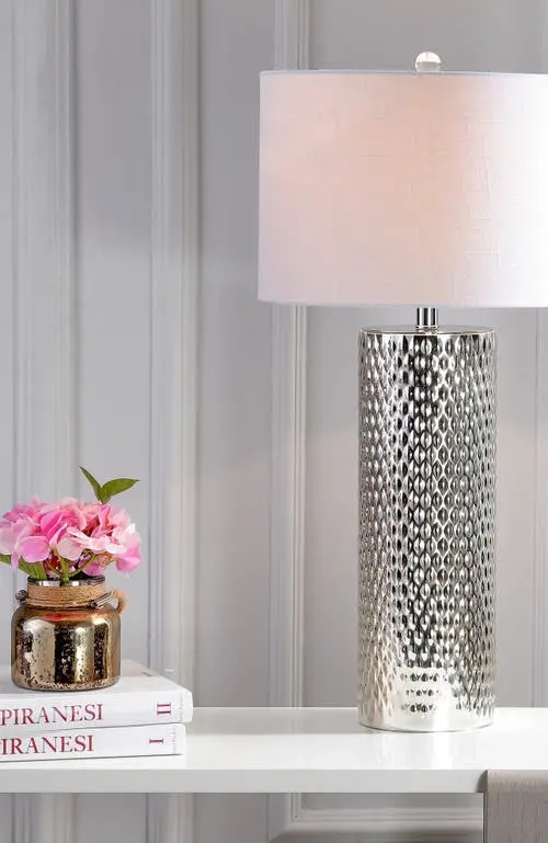 JONATHAN Y Isabella 30" Glass Led Table Lamp