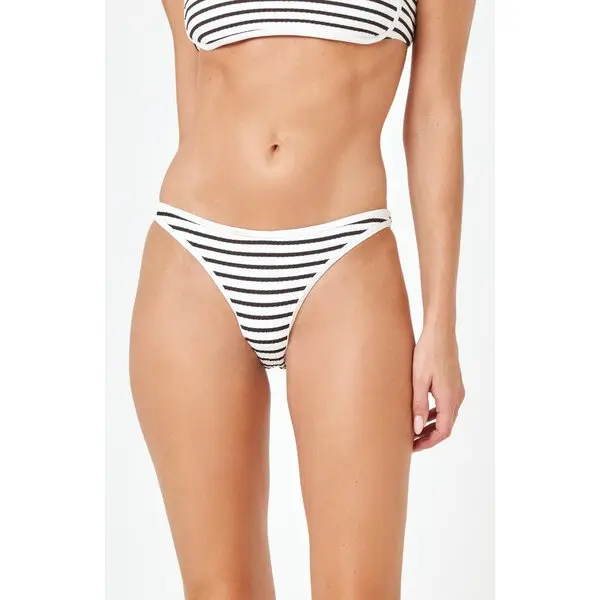 L*Space Suzi Textured Stripe Bikini Bottoms - Sail Along Stripe