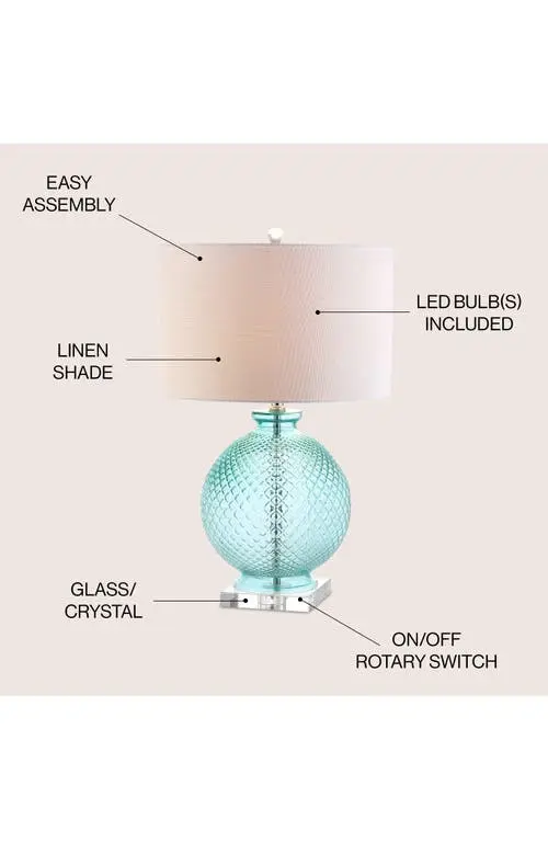 JONATHAN Y Estelle Glass And Crystal Led Table Lamp